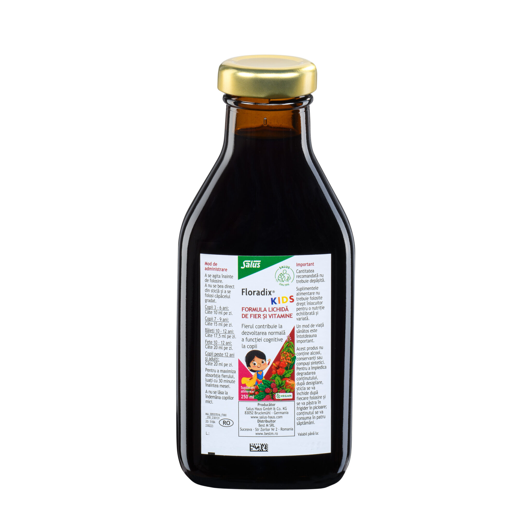 Floradix® KIDS 250 ml – Formula lichidă de fier și vitamine - BEST M